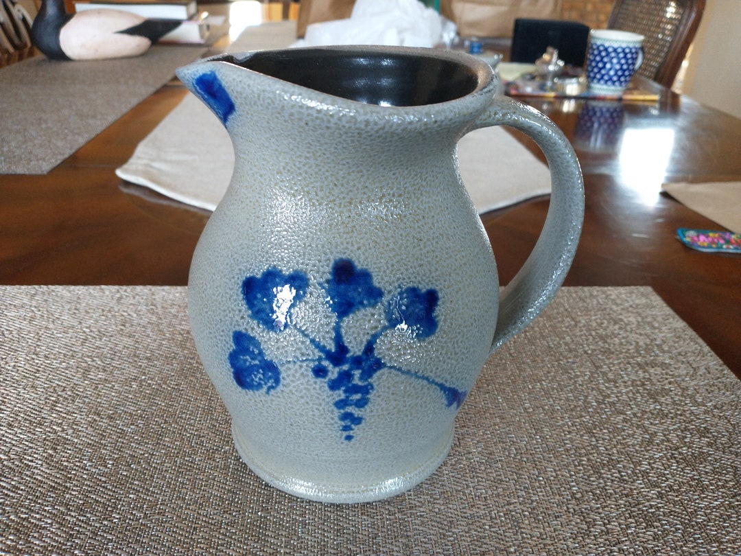 Vintage Rowe Pottery Stoneware Pitcher Grape Vine Design 2002 - Etsy