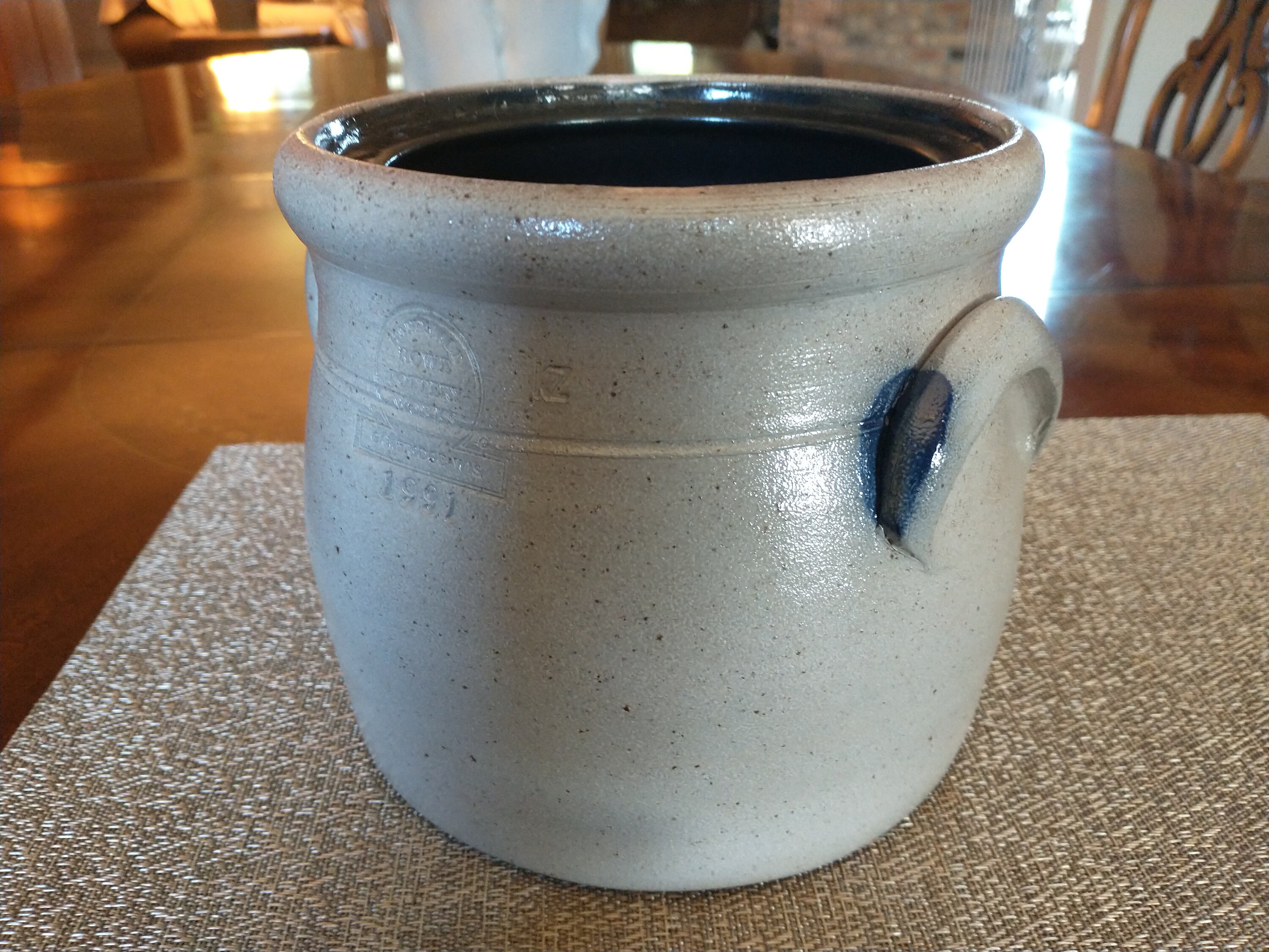 Vintage Rowe Pottery Works Bean Pot With Lid Heart Design 1991 - Etsy