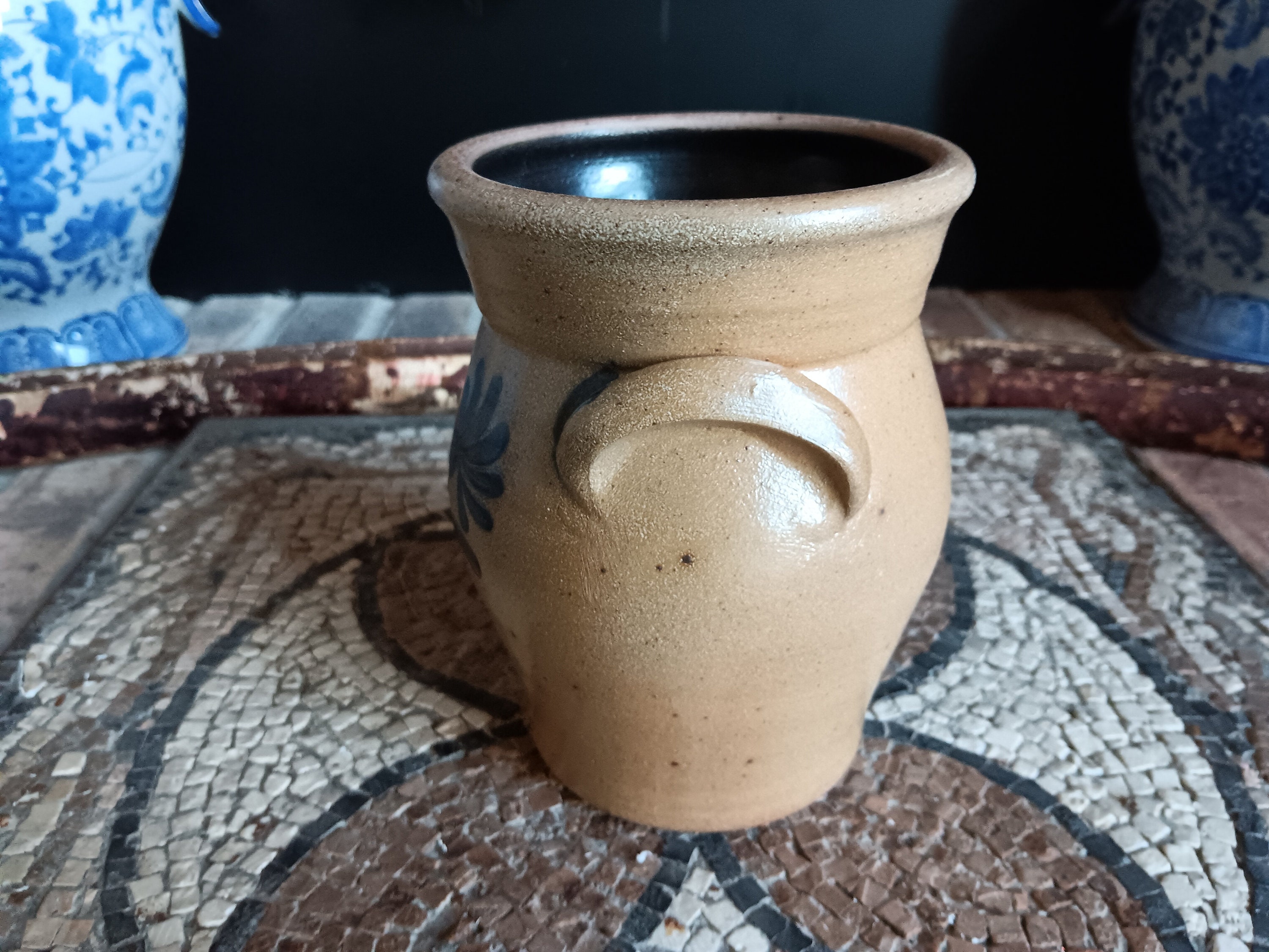 Vintage Rowe Pottery Works Stoneware Vase Floral Design 1991 - Etsy