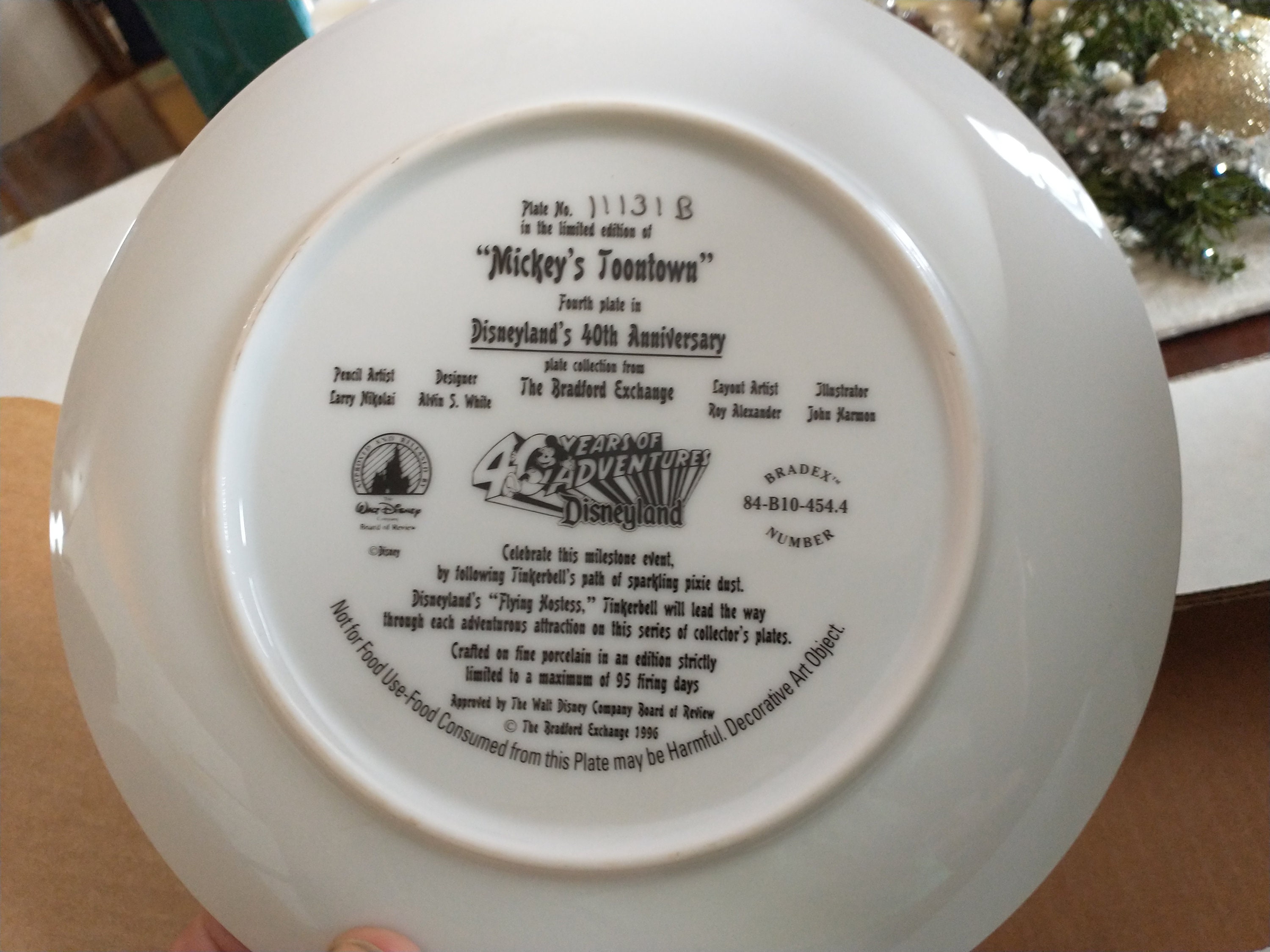 Vintage Mickey's Toon Town Disney Plate Collection Bradford Exchange - Etsy