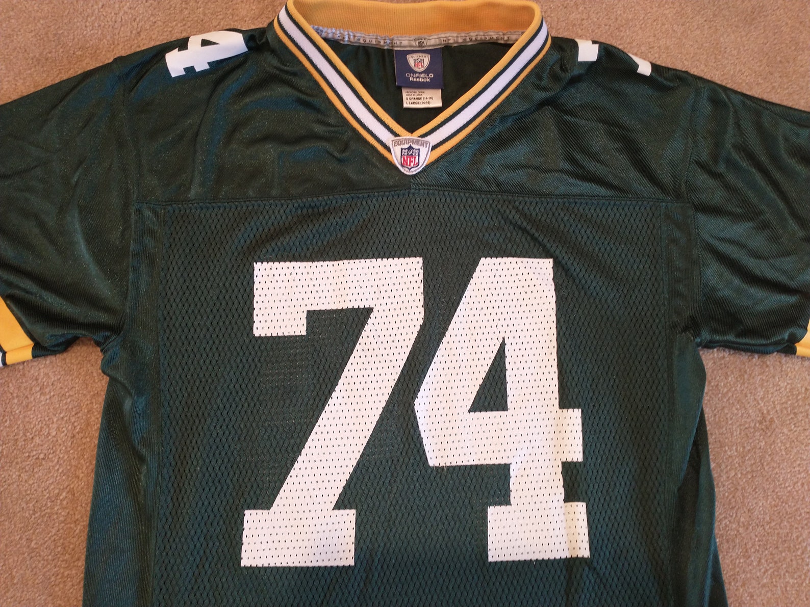 Vintage Green Bay Packers Aaron Kampman on Field Reebok Jersey Size ...