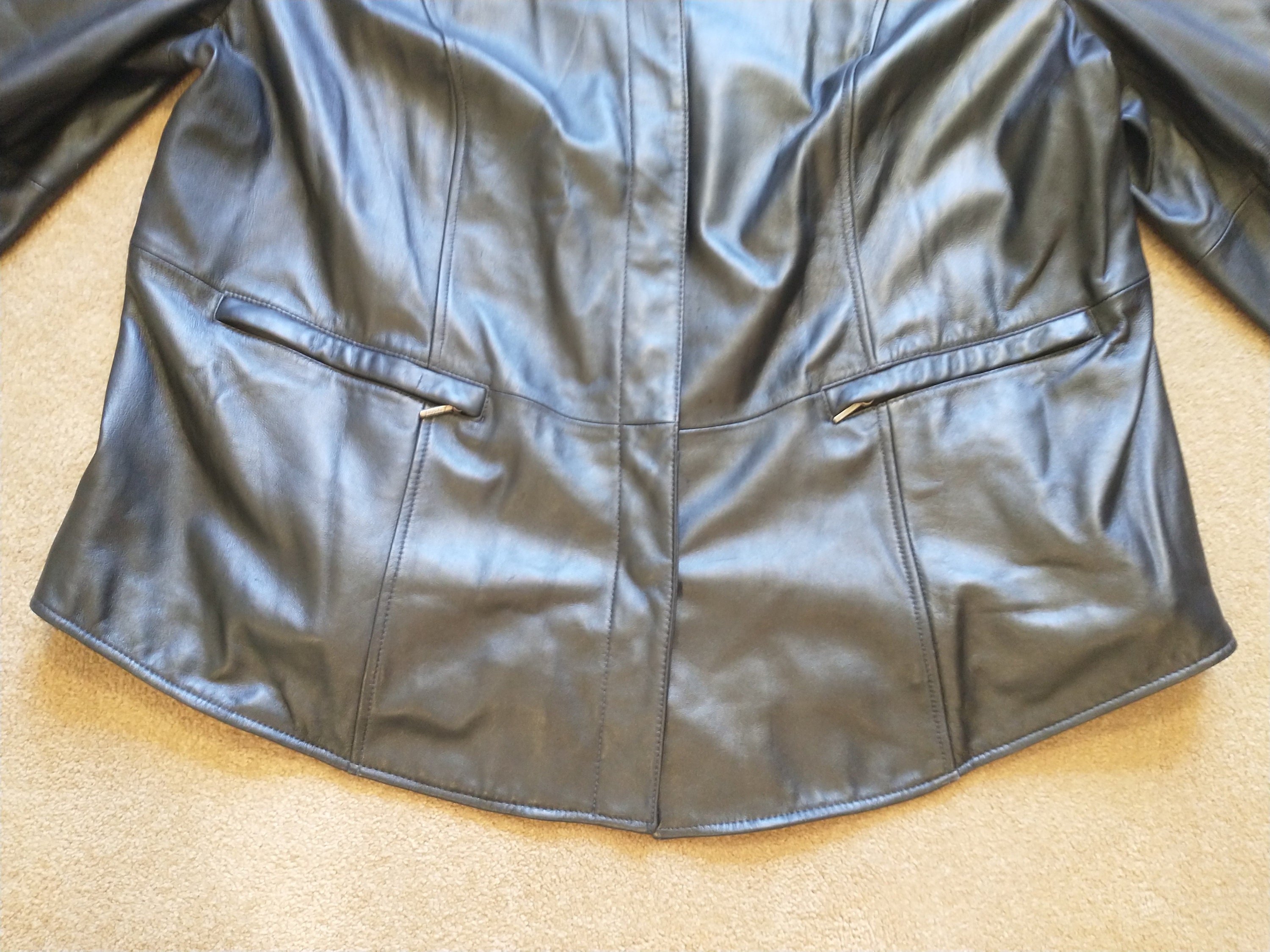 Vintage Bradley Bayou Leather Jacket Women's 2X - Etsy