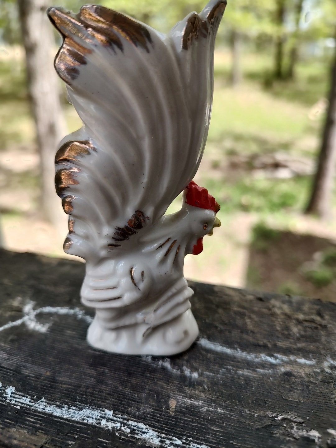 1950s Japanese Porcelain Miniature Rooster Vase - Etsy