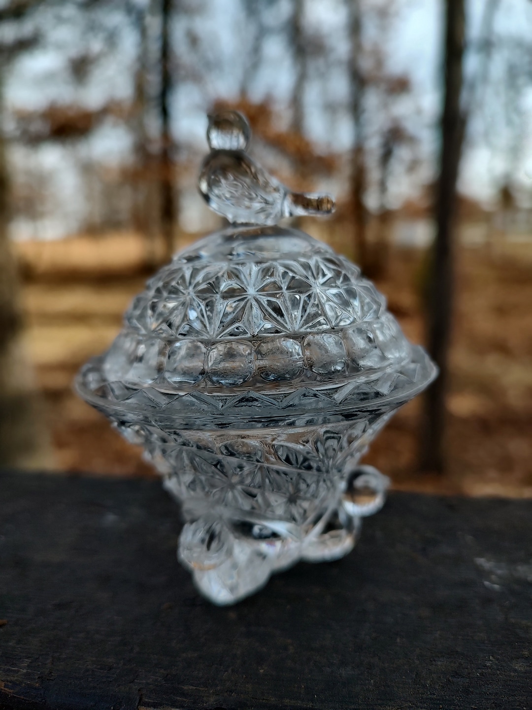 Vintage Hofbauer Byrdes Crystal Collection Trinket Box - Etsy