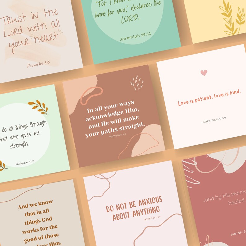 30 Bible Verse Instagram Post and Story Templates Bundle for Canva ...
