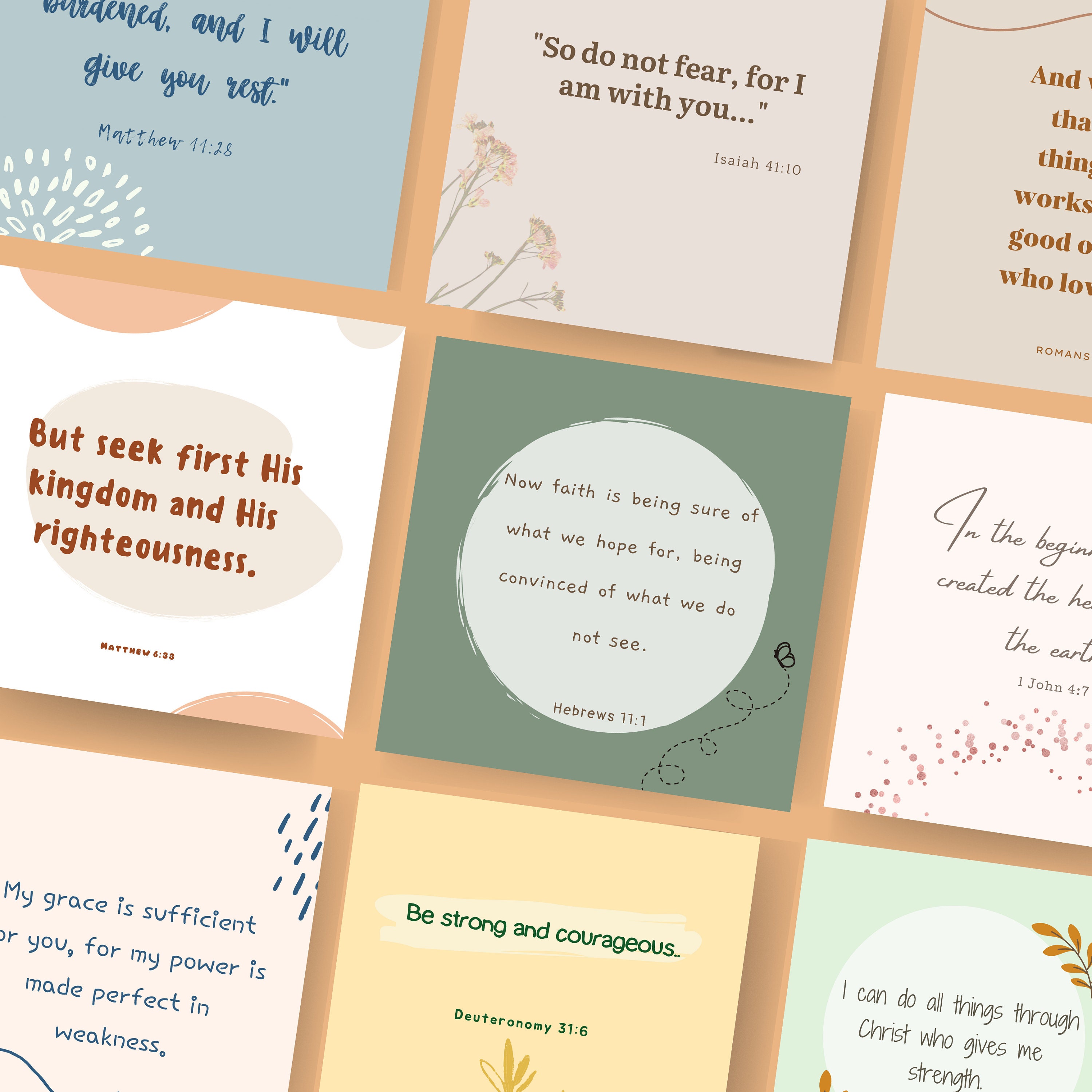 30 Bible Verse Instagram Post and Story Templates Bundle for Canva ...