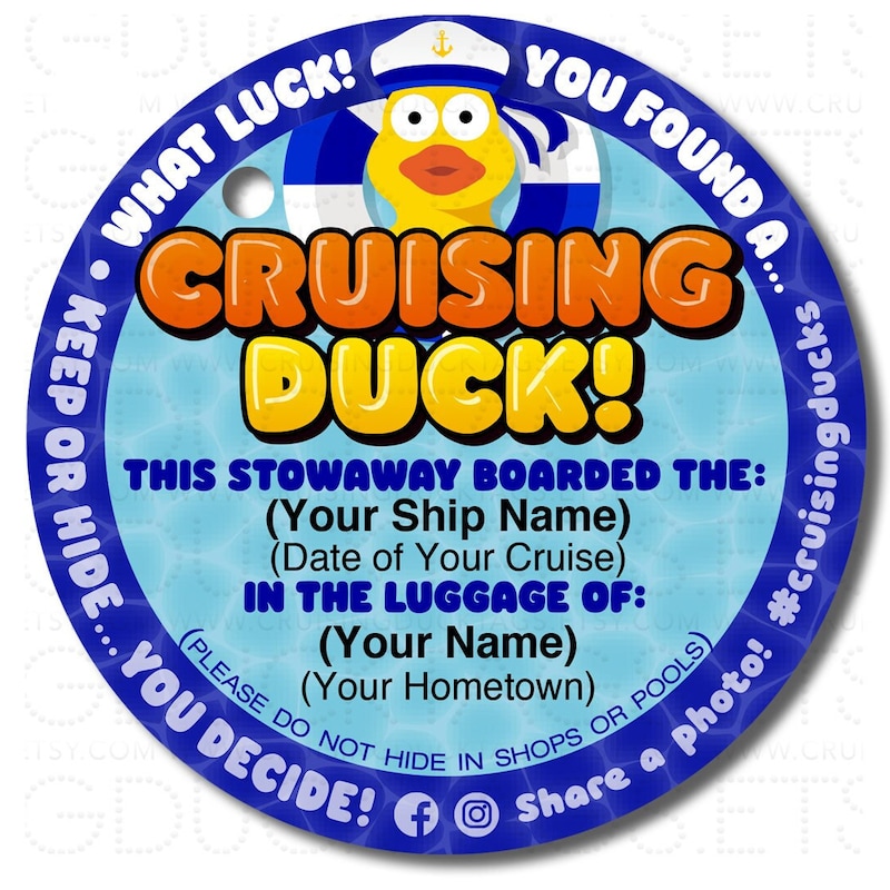 Cruising Duck Labels - Etsy