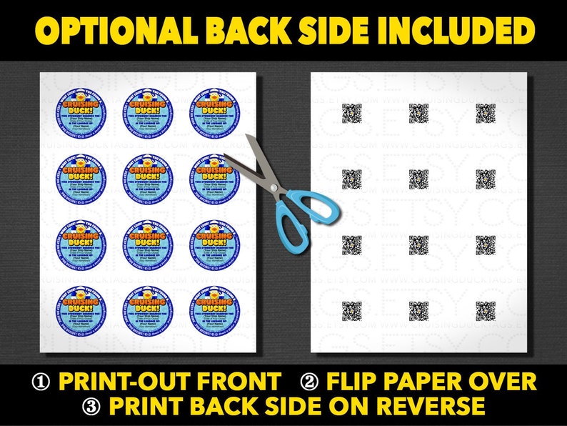 Custom Cruise Duck Tags – Printable Template (digital Download) - Etsy
