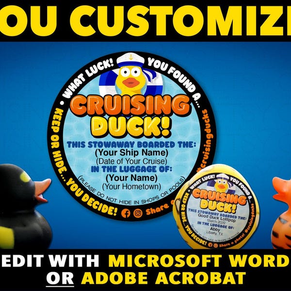 Cruising Duck Labels - Etsy