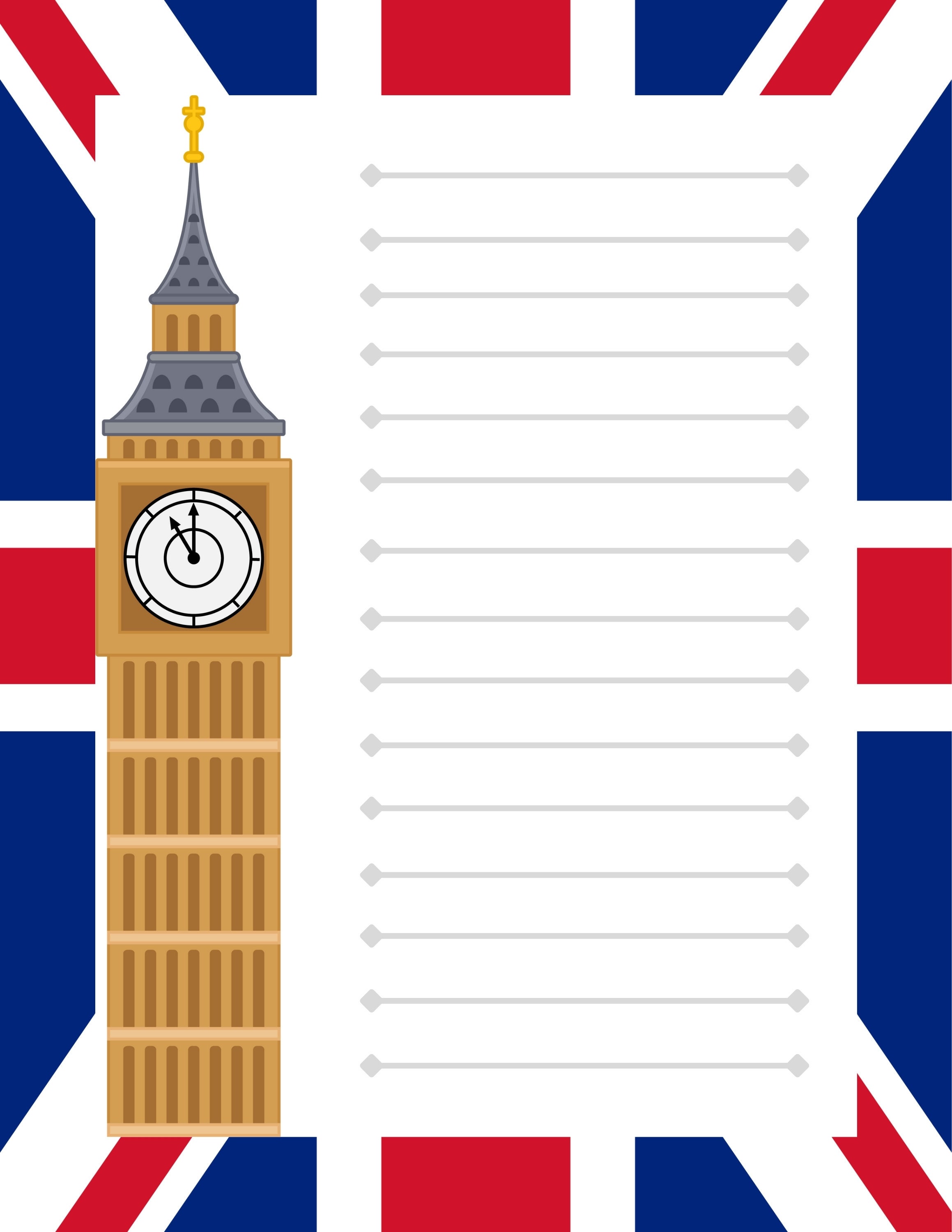 London Notepaper Notepad Printable Stationery Writing - Etsy