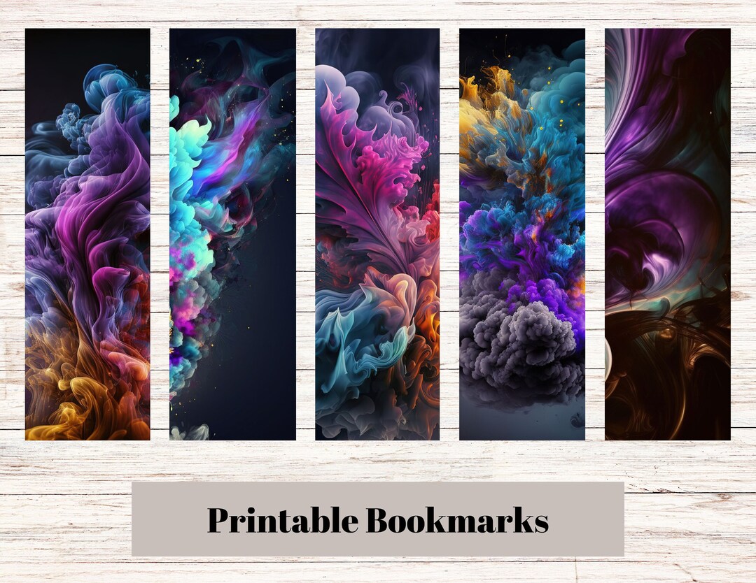 Smokey Bookmarks, Printable 5 Designs, 1.8"w X 6"h, - Etsy