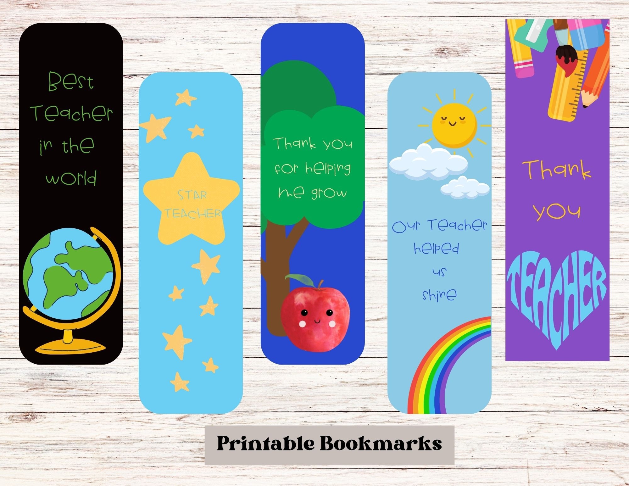 Teachers Gift Printable Bookmarks, These Make a Great Little Gift From ...
