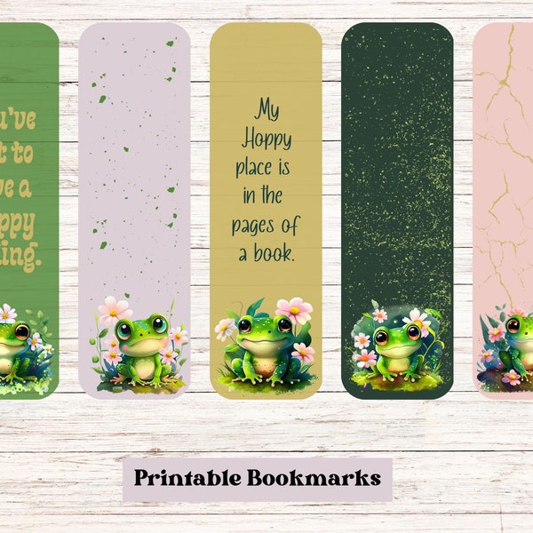 Printable Bookmarks Frog - Etsy