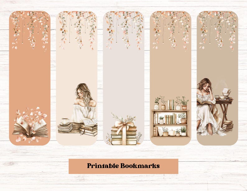 Boho Bookmarks, Printable, 1.8"w X 6"l, Print From Home, Digital ...