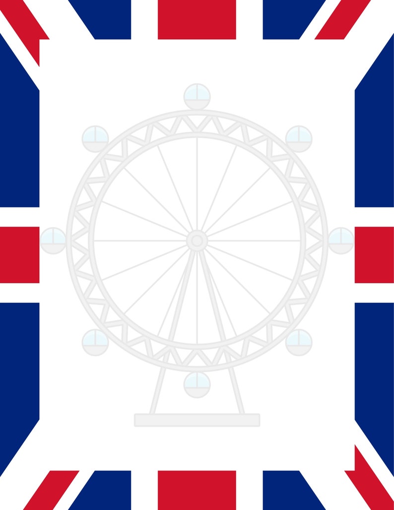 London Notepaper Notepad Printable Stationery Writing - Etsy