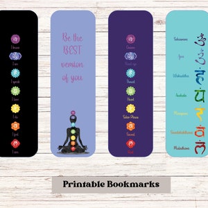 Chakra Printable Bookmarks, Design, 4 Designs, 1.8" X 6", Great to Help ...