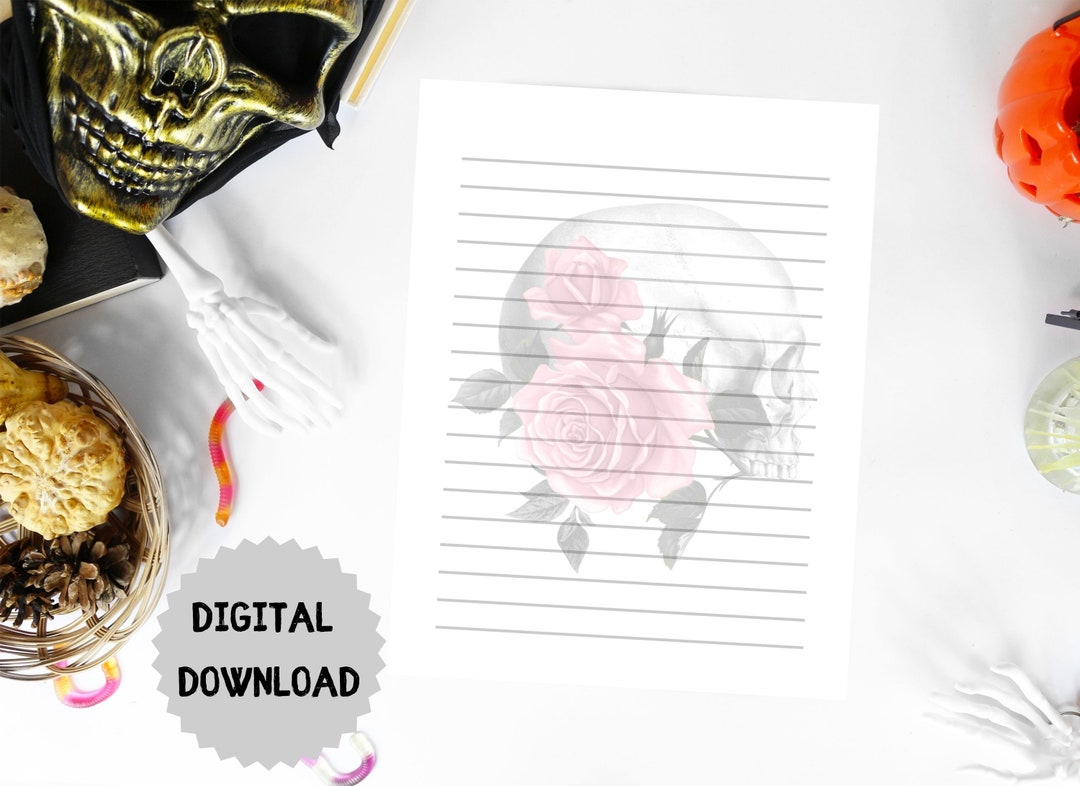 Printable Stationery, Gothic Notepaper, Printable, Notepad, Digital ...