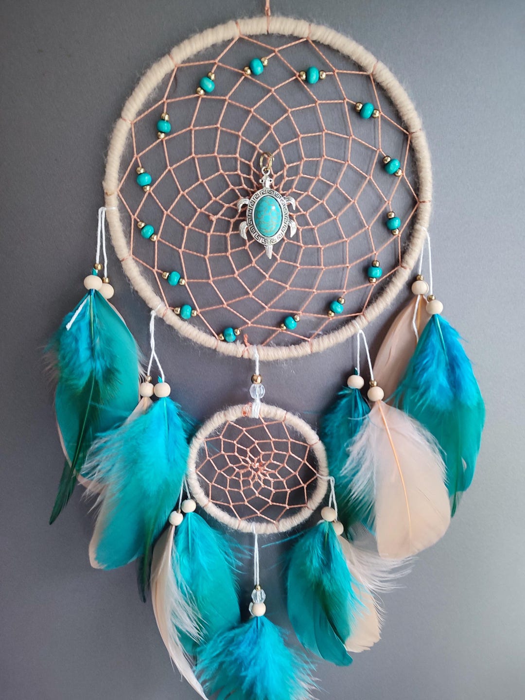 Sea Turtle Dream Catcher Turquoise Dreamcatcher Native, Handmade ...