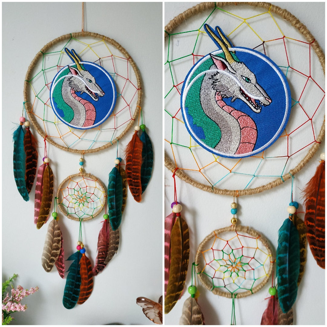 River Spirit Dragon Dream Catcher, Dreamcatcher Anime Wall Hanging ...