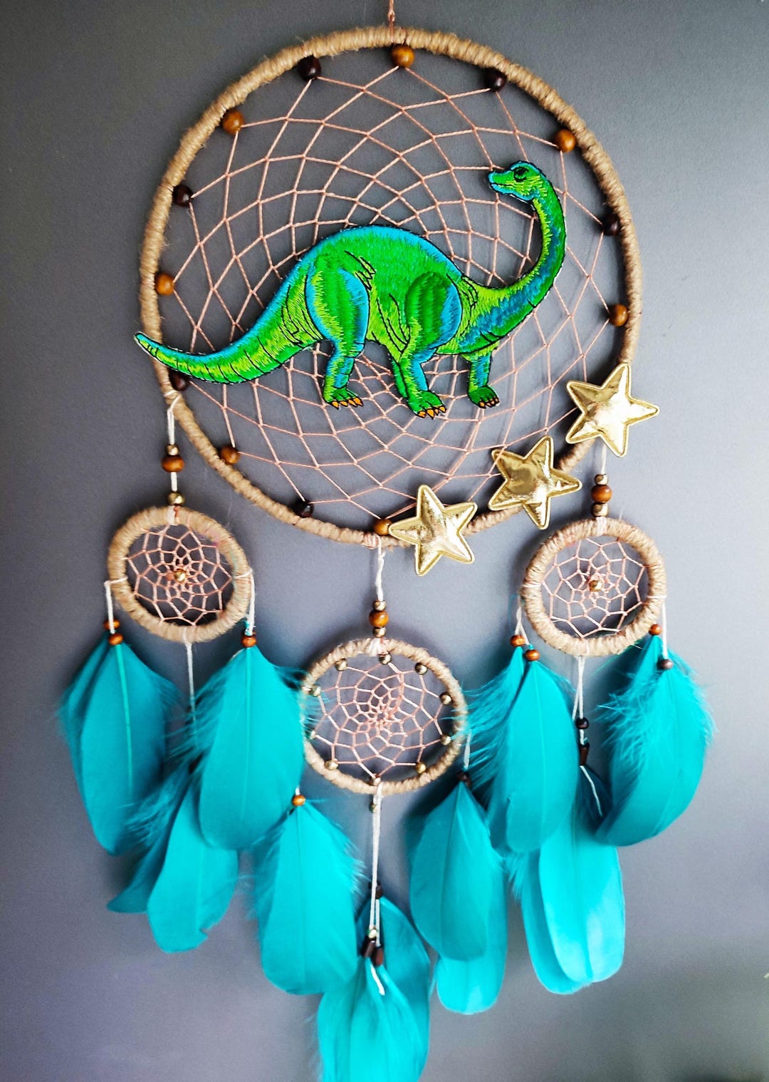 Brontosaurus Dreamcatcher Large, Dinosaur Nursery Dream Catcher Custom ...
