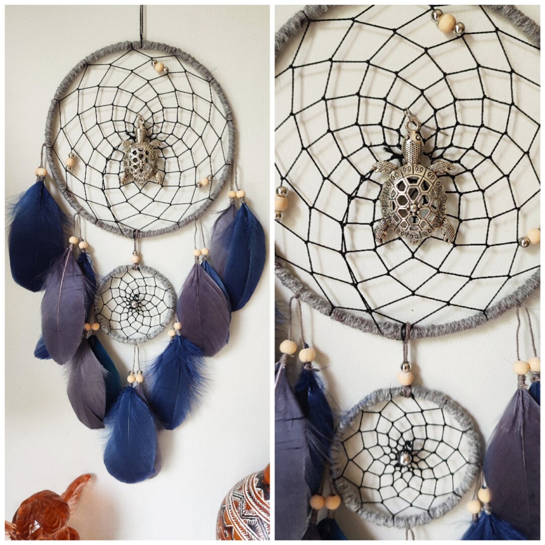Sea Turtle Dream Catcher Navy Blue Dream Catcher Authentic - Etsy