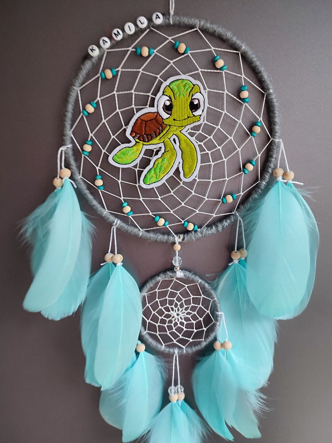 Sea Turtle Dreamcatcher Under the Sea Nursery Decor, Blue Dream Catcher ...