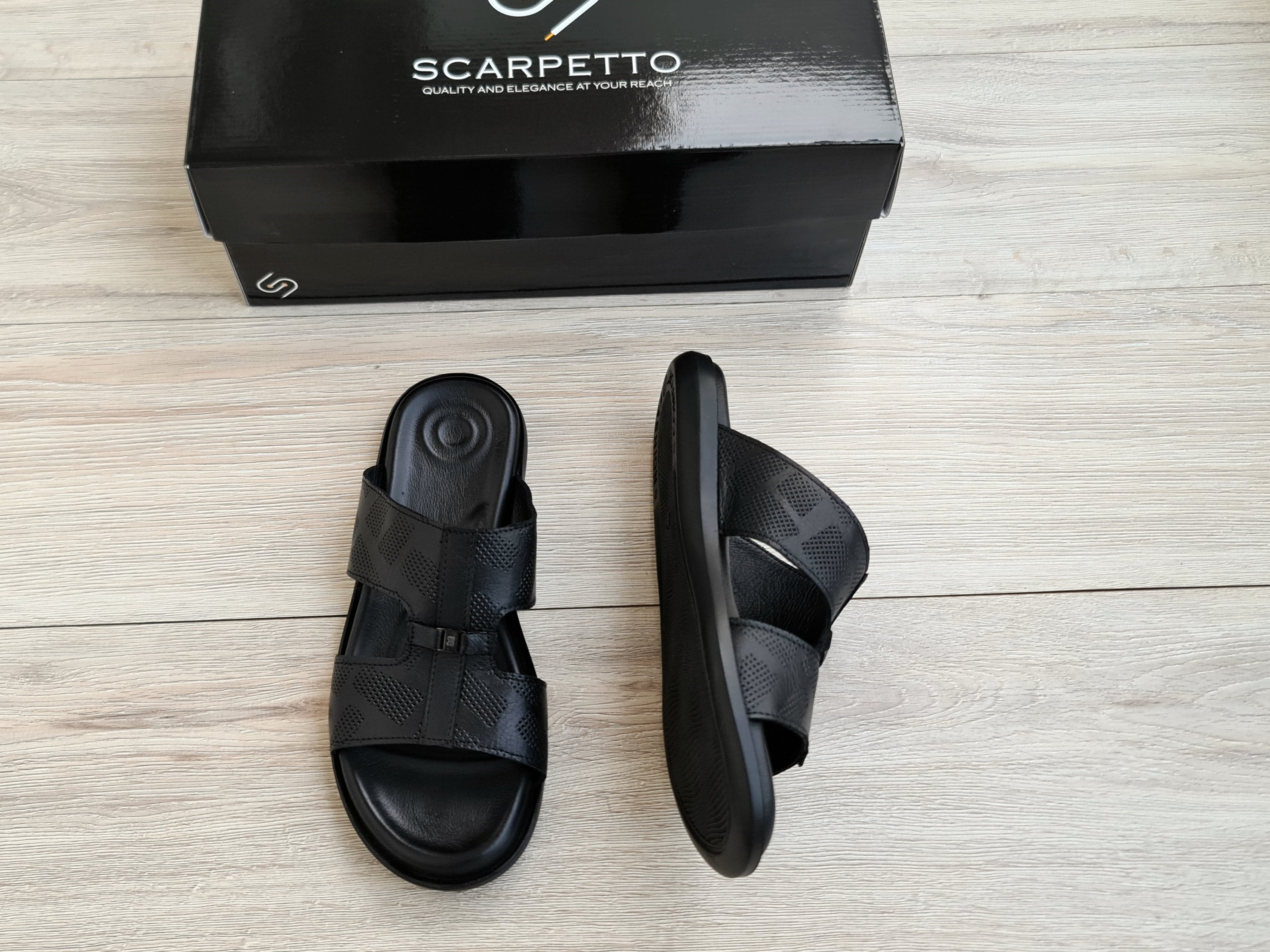 Premium Leather Men's Sandals Handmade Anti-skid Slides - Etsy