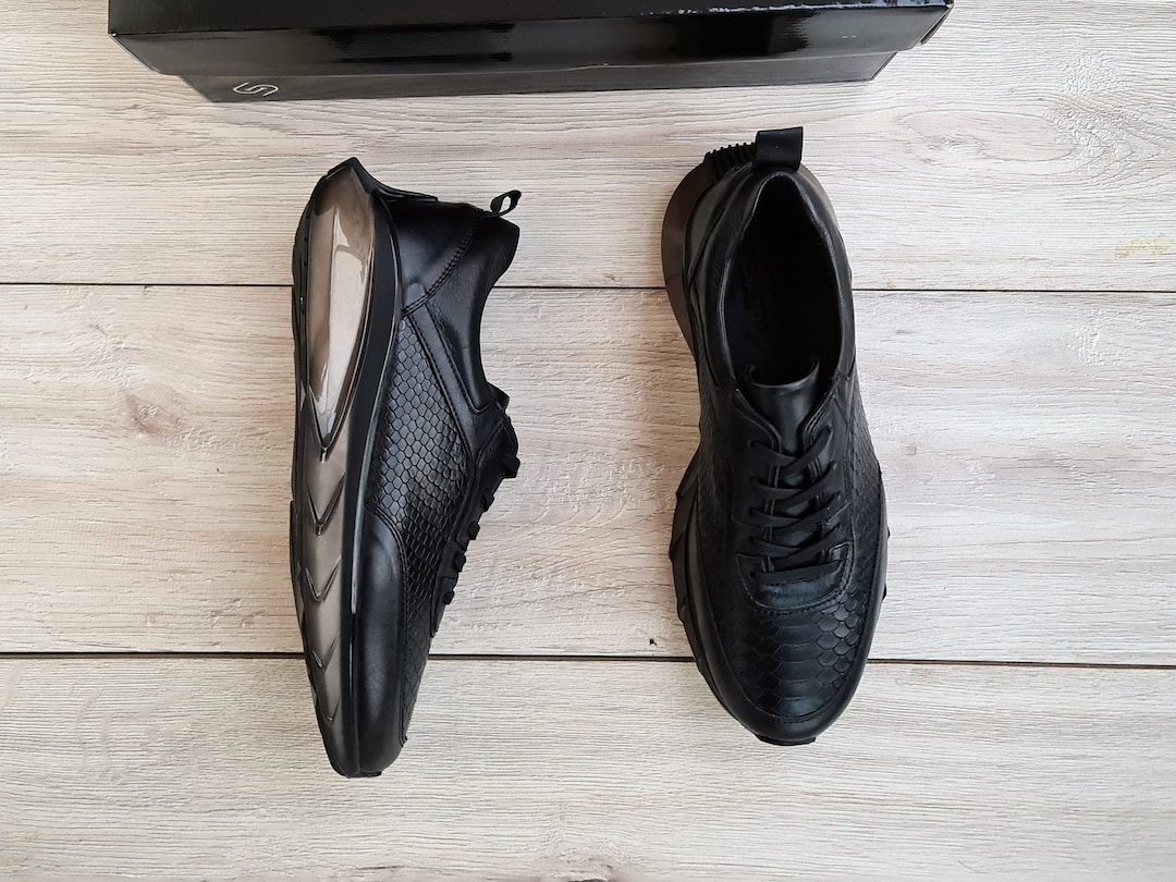 Premium Croco Leather Sneakers in Dark Brown | Handmade Lace up Shoe ...