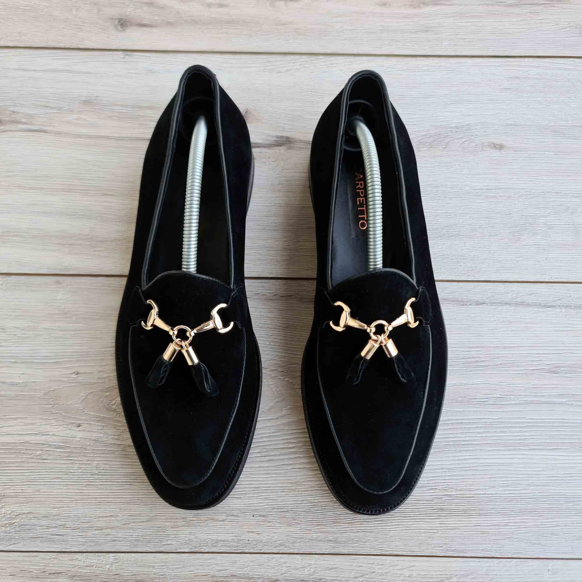 Men's Suede Leather Tassel Loafers - Etsy