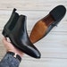 Men's Chelsea Leather Boots | Full Grain Leather | Zip-up - Etsy