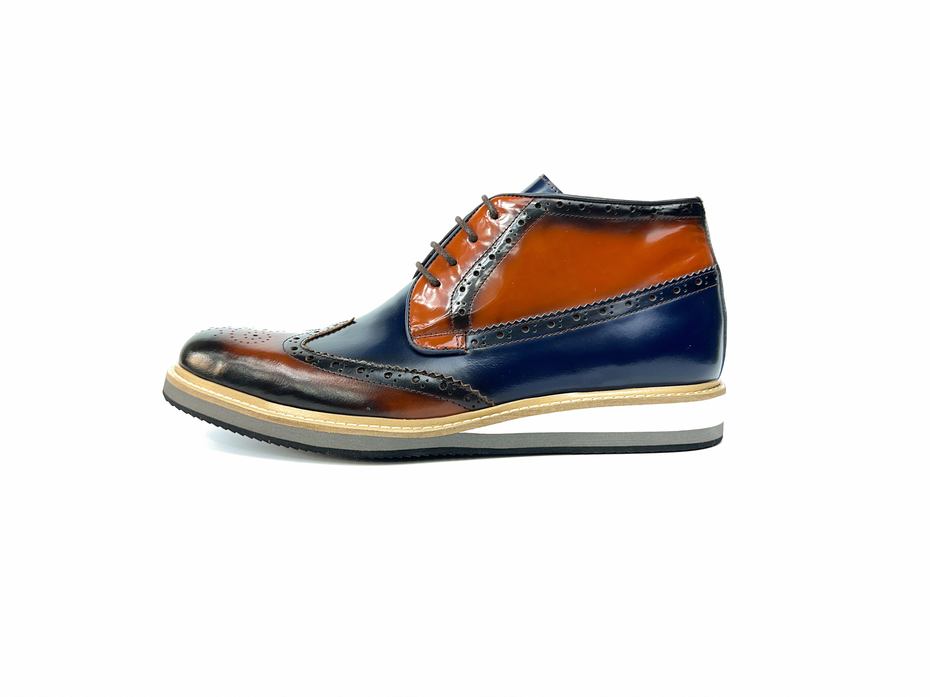 Handmade Leather Spectator Wingtip Half Boots Premium - Etsy