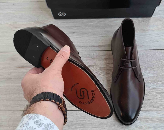 70s Bates Floaters Men's 9 M Chukka Desert Shearling Lined Ankle Lace ...