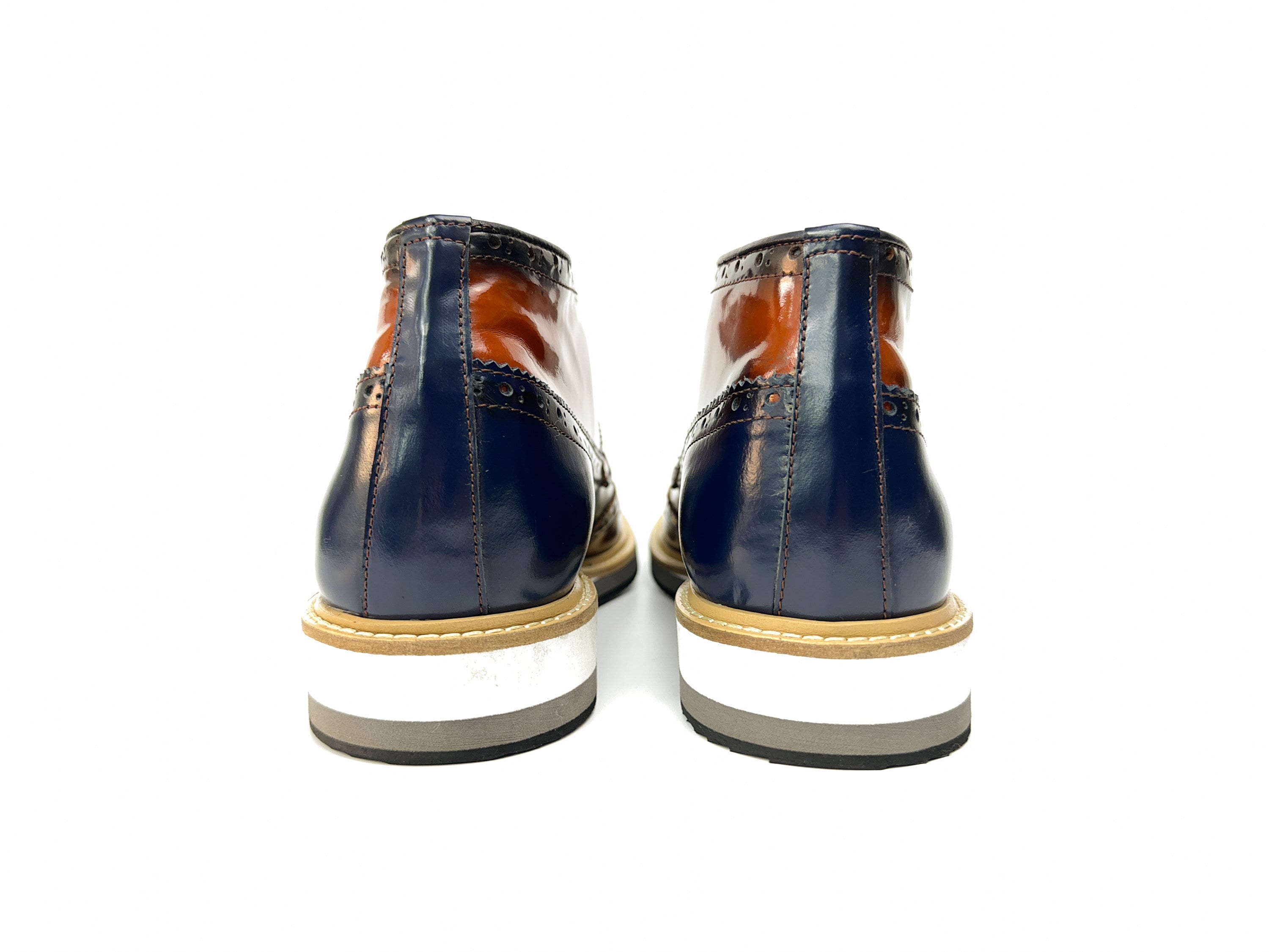 Handmade Leather Spectator Wingtip Half Boots Premium - Etsy