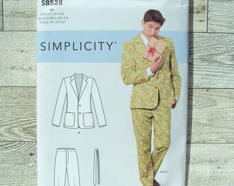 Sewing Pattern for Men's Suit, Mens Suit Jacket, Pants, Tie and Shorts ...