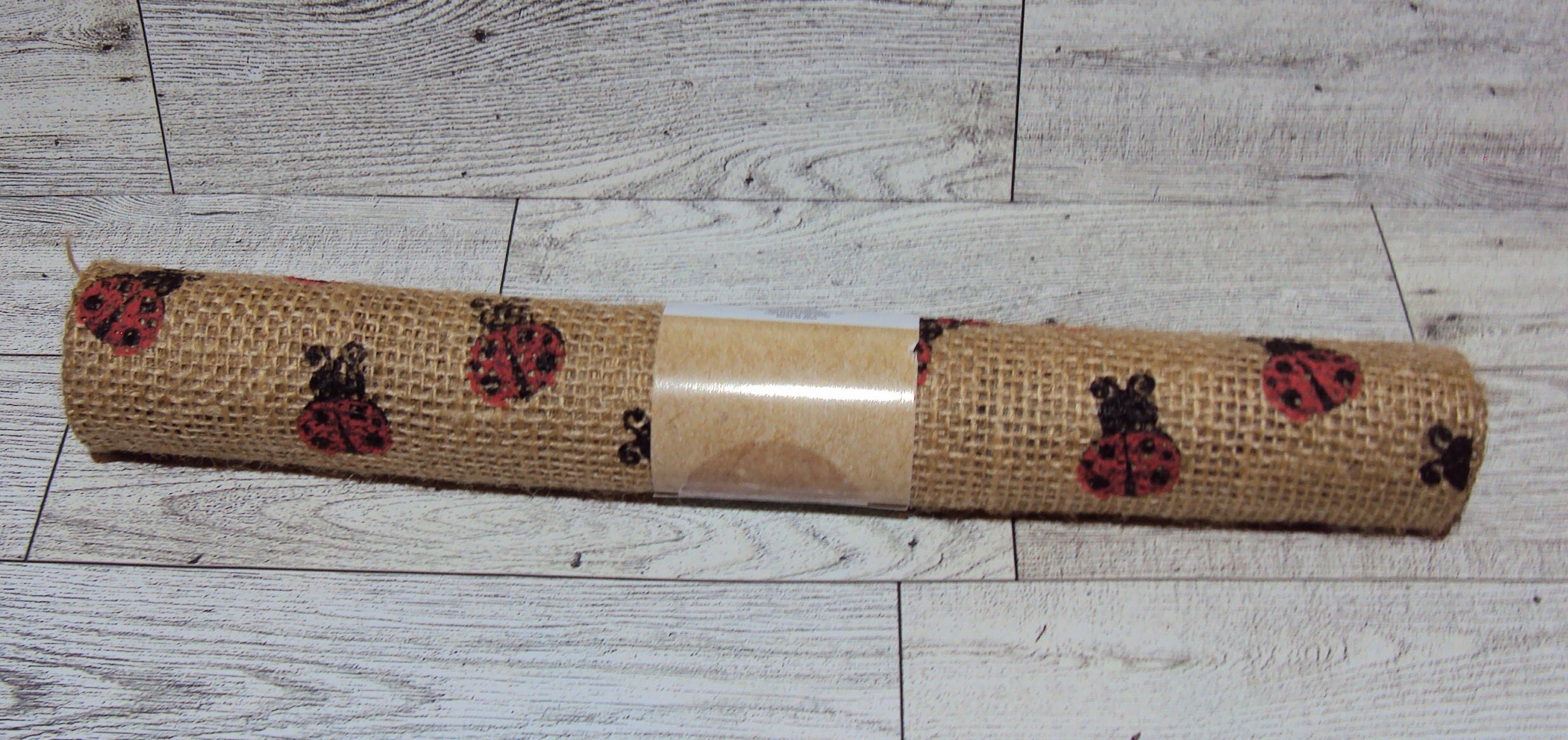 Jute Craft Fabric ~ Lady Bugs & Red Plaid ~ 18" X 21' ~ DIY Crafts - Etsy