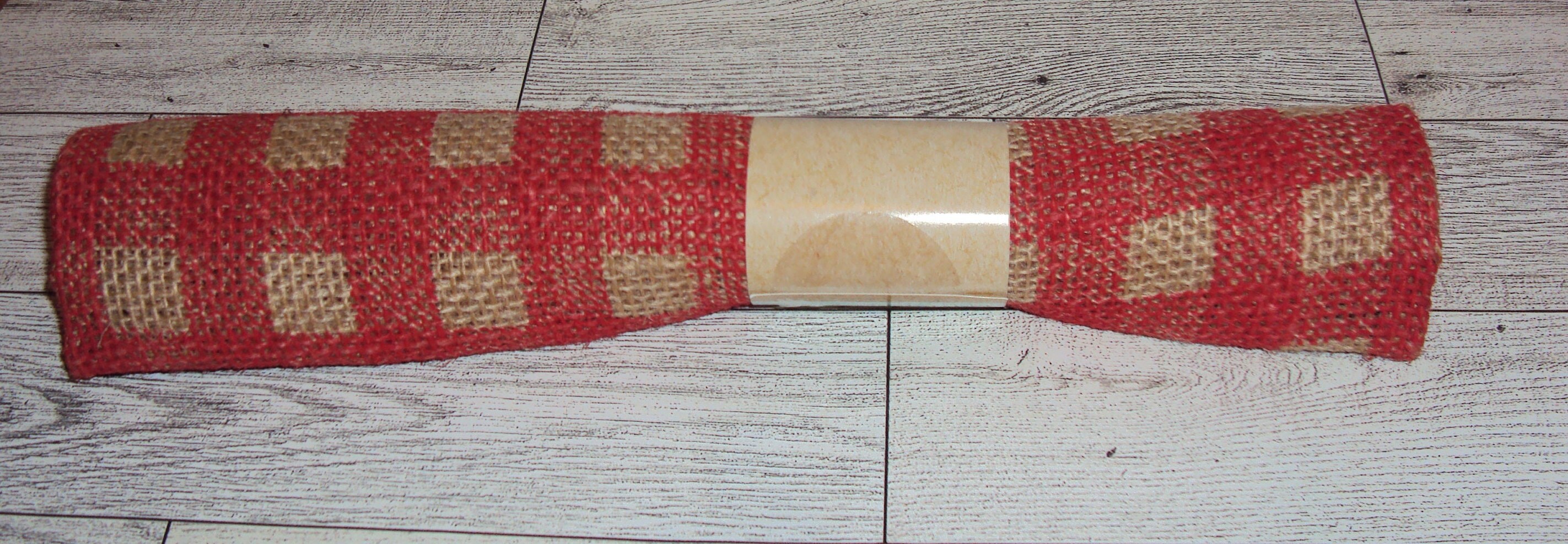 Jute Craft Fabric ~ Lady Bugs & Red Plaid ~ 18" X 21' ~ DIY Crafts - Etsy