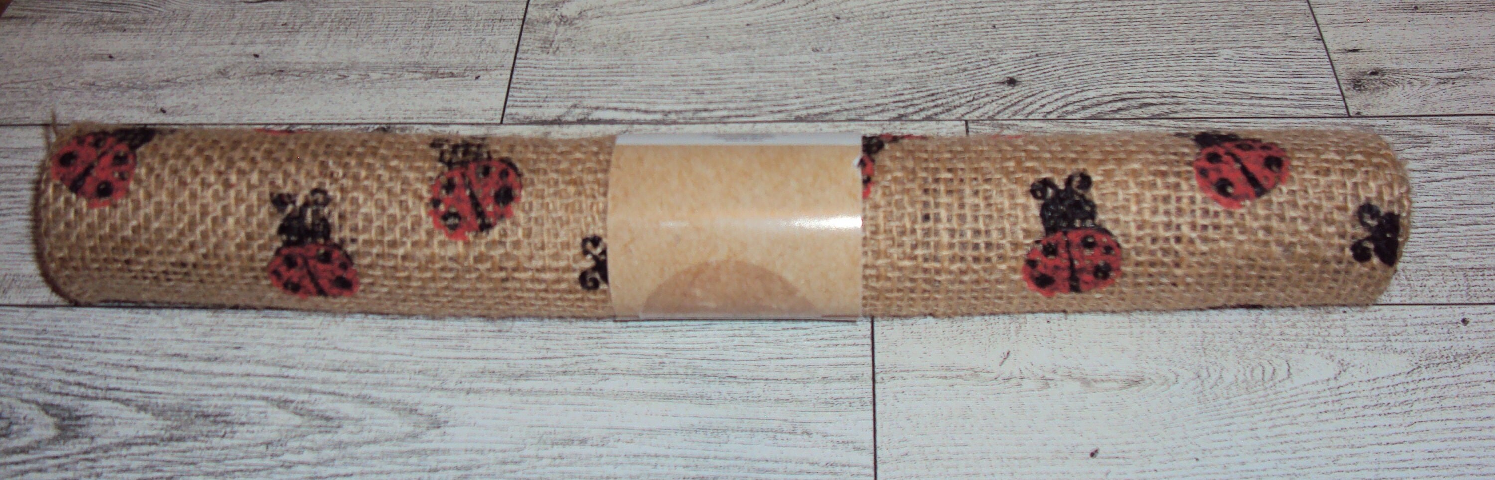 Jute Craft Fabric ~ Lady Bugs & Red Plaid ~ 18" X 21' ~ DIY Crafts - Etsy