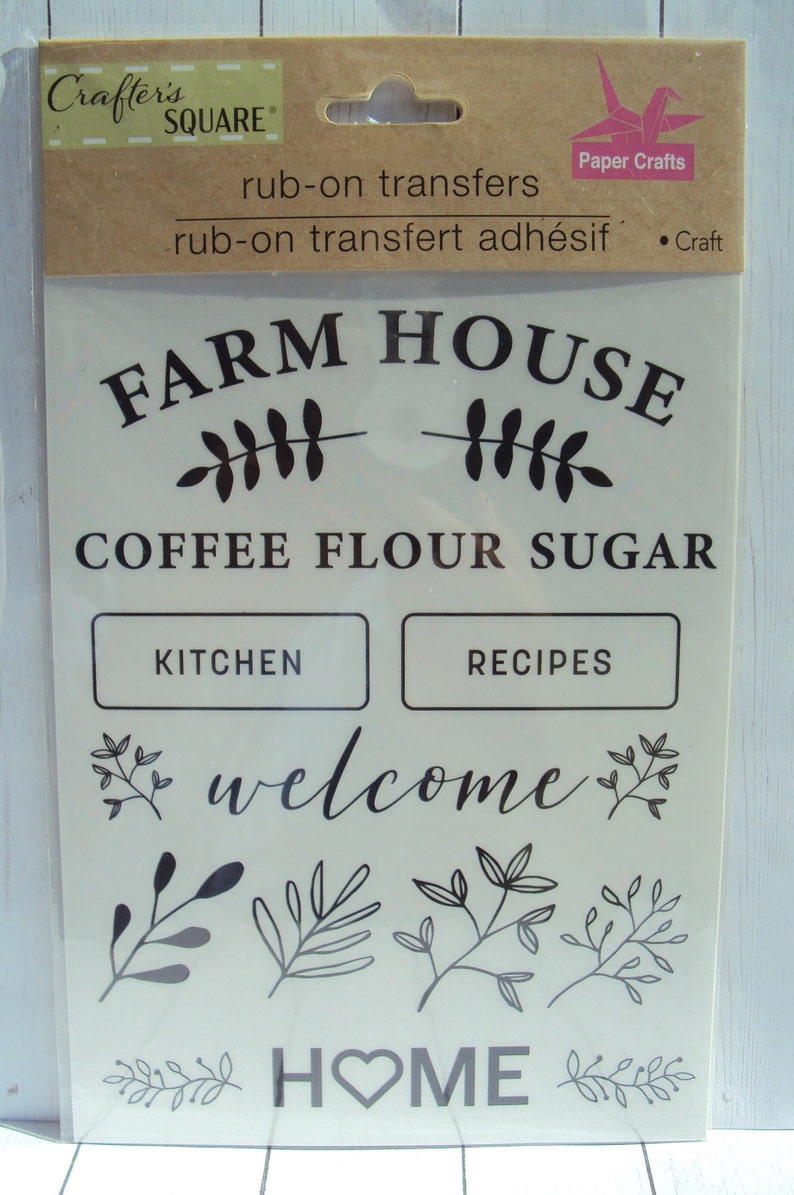Farmhouse Theme Rub-on Transfers Farm House Farm Fresh - Etsy