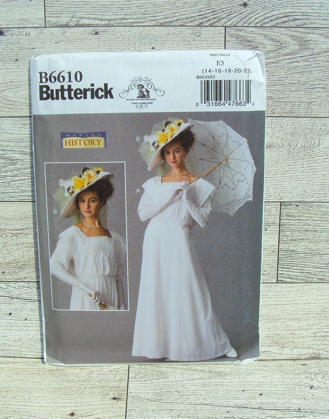 Butterick Sewing Pattern 6610 - Misses Edwardian Era Afternoon Dress ...