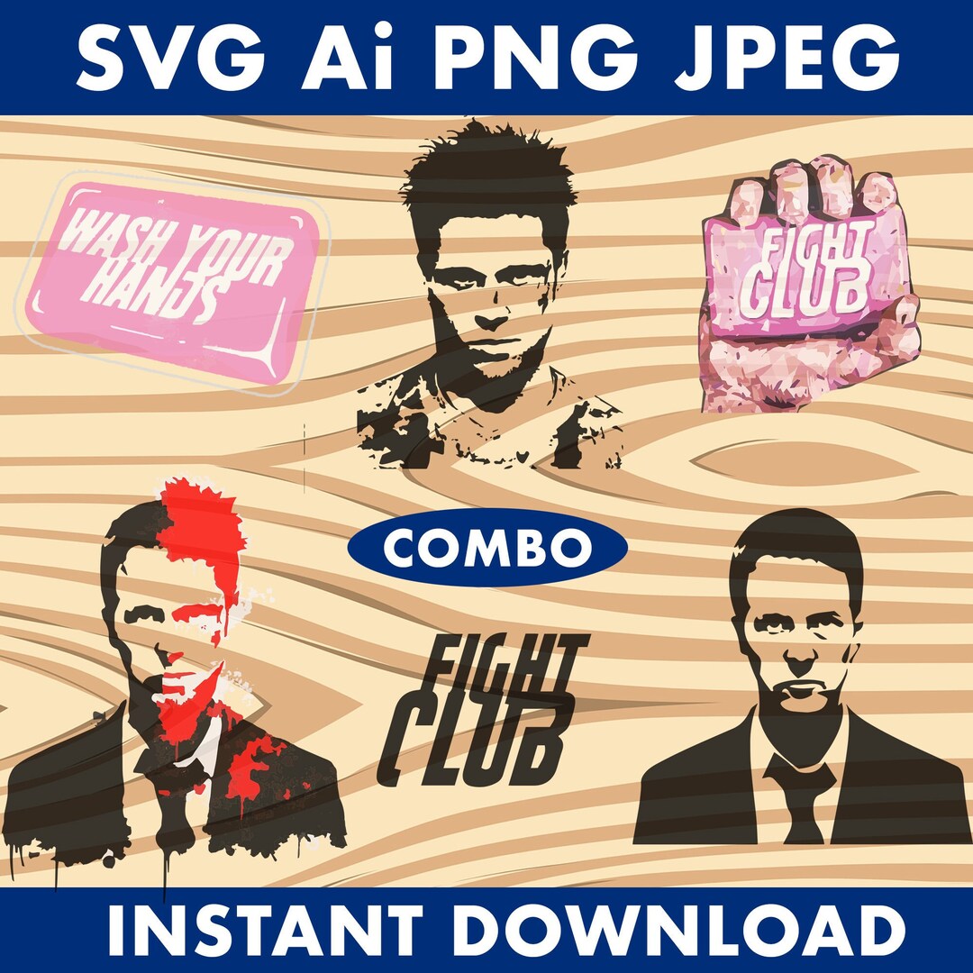 Fight Club Themed SVG Vector Pack- for T-shirt Designs Etc, Compatible ...