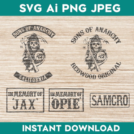 Sons of Anarchy SVG Pack High Quality Cut Files for Cricut | Etsy UK