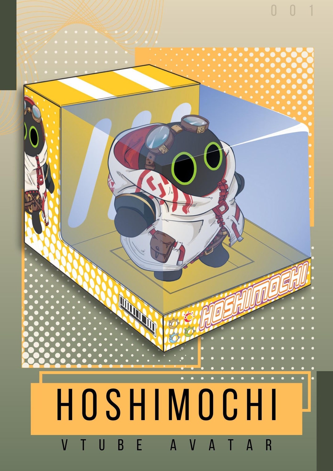 Hoshimochi Vtube Avatar | Vtuber Live2d Custom Black Cute Kawaii Big ...