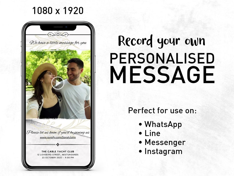 CANVA VIDEO TEMPLATE for a Wedding Invite Video | Wedding Invitation ...