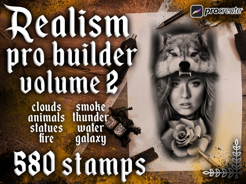 580 High-resolution Realism Tattoo Stencils Bundle | Black & Grey ...