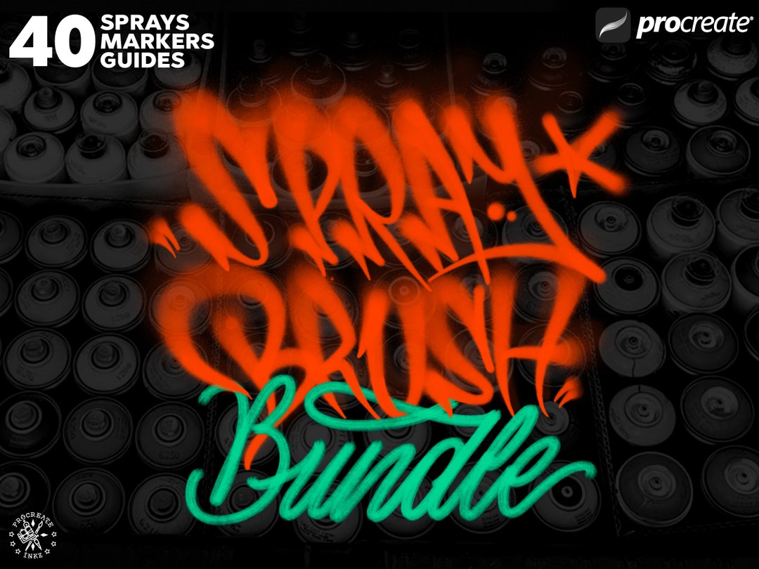 Procreate Spray Brush Bundle | Procreate Brushes | Procreate Graffiti ...