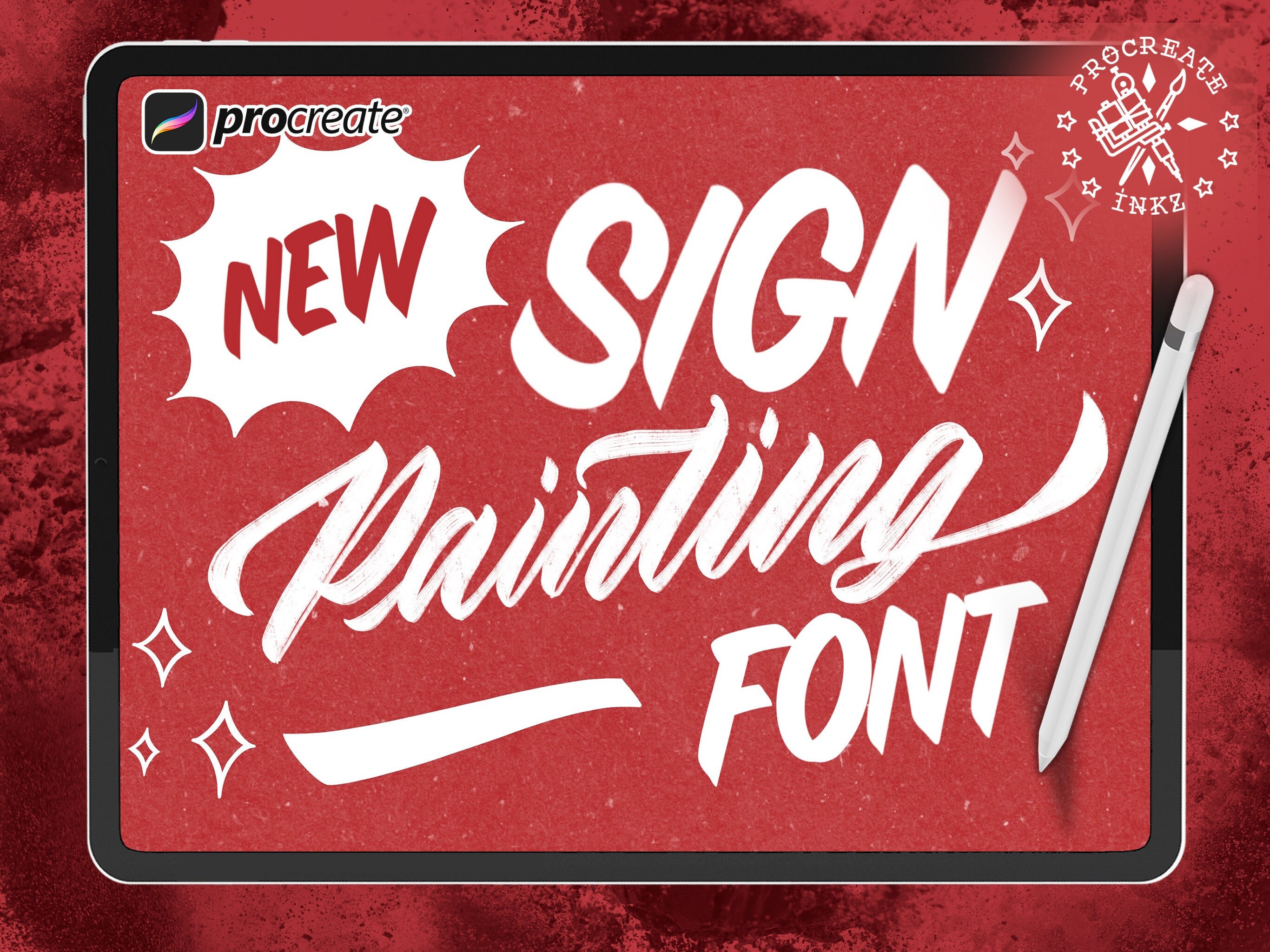 Procreate Sign Paiting Font Procreate Stamps Procreate Lettering Procreate Sign Paiting Font Procreate Stamps Procreate Lettering