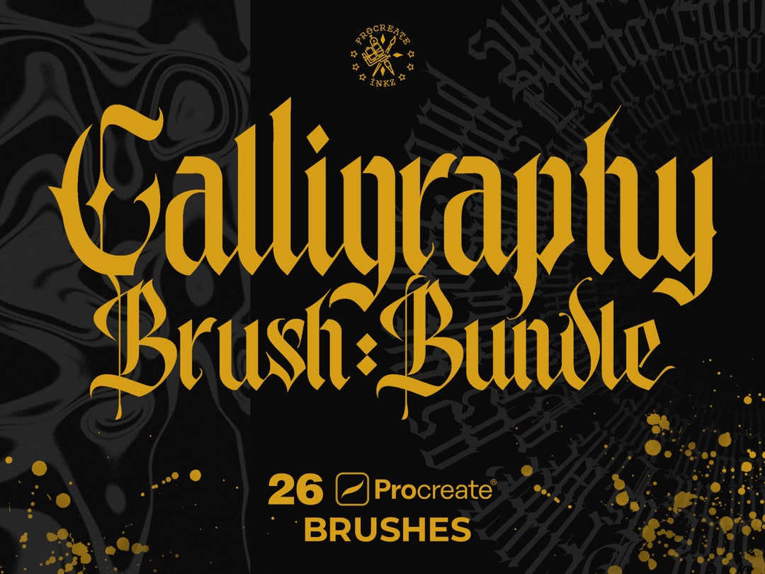 Procreate Calligraphy Brush Bundle Procreate Brushes Procreate Brushset ...