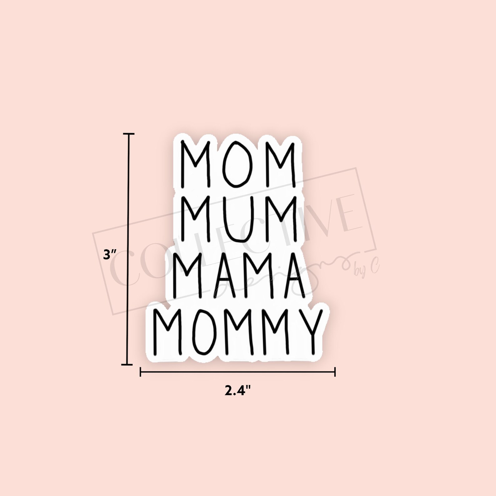 Mommy Mama, Mom, Mum Sticker Set: Express Your Love With Multiple Ways ...