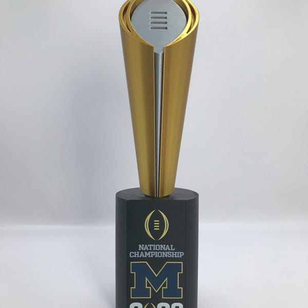 Michigan 2023 10" National Championship Replica Trophy Uv Color - Etsy