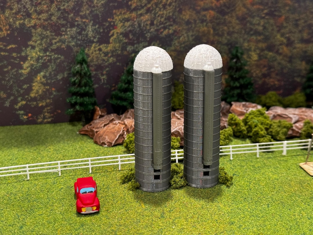 N Scale Farm Silo Set - Etsy